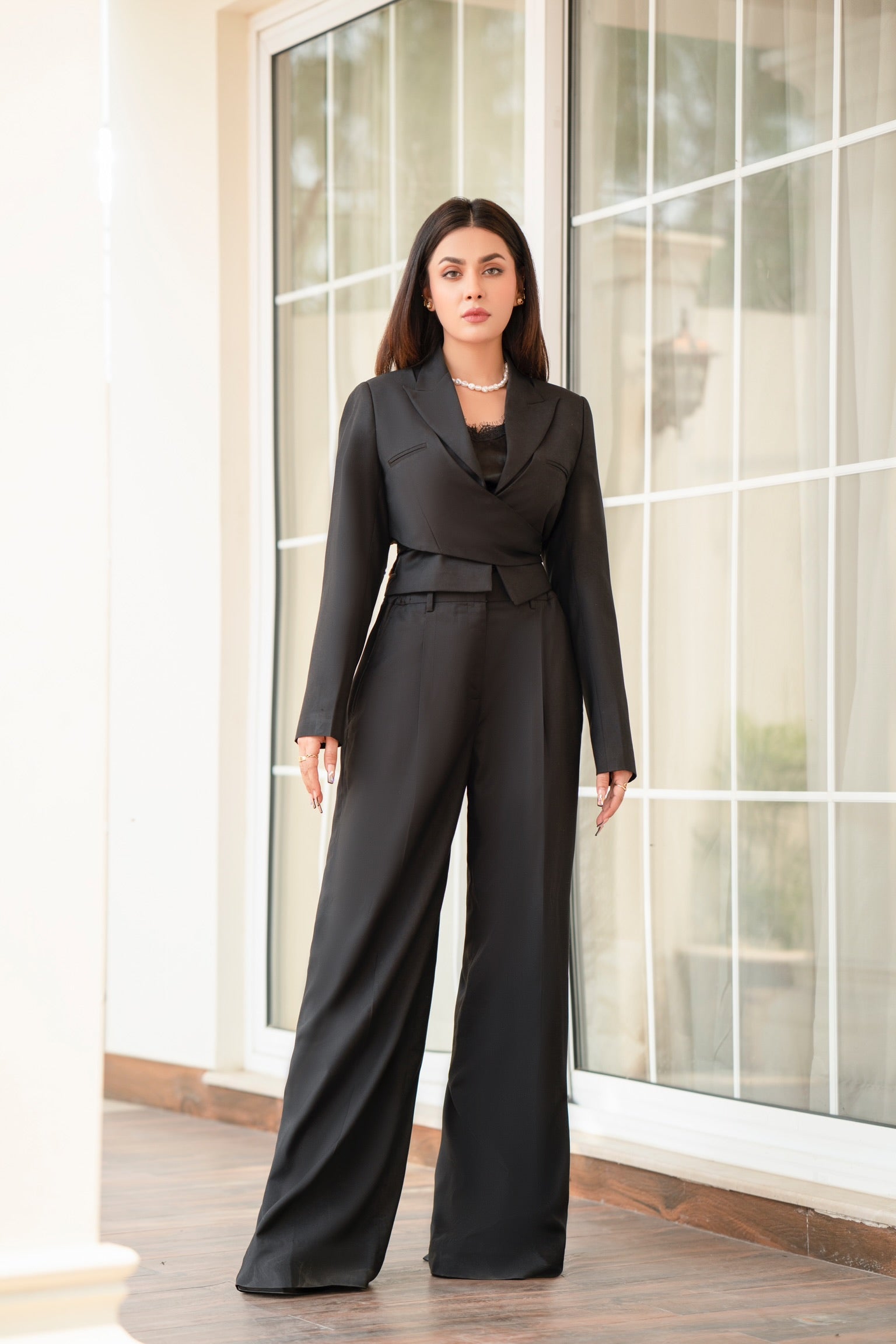 Matte Black - Cropped Suit – POPPLIN