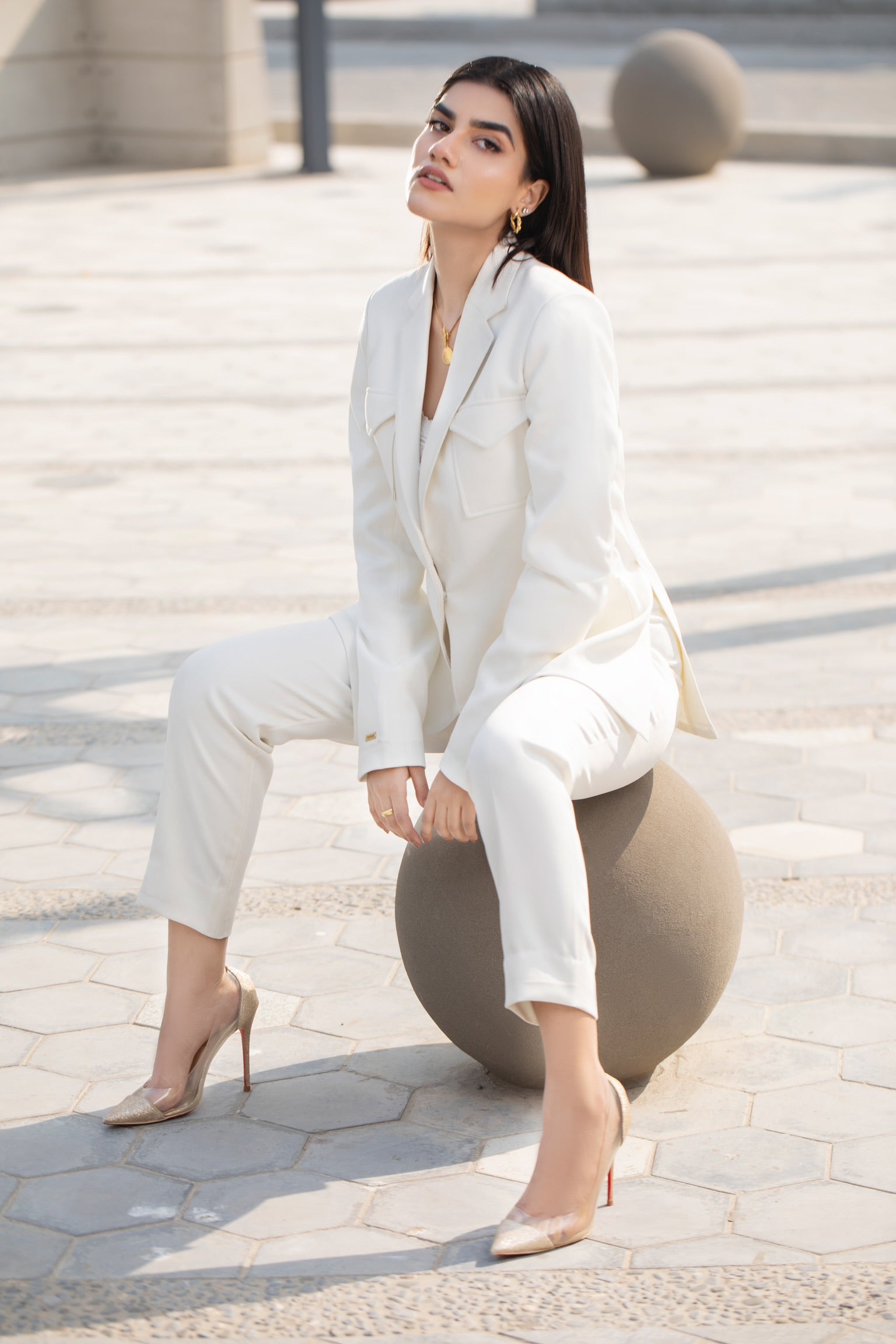 Alaska White - Empire Suit – POPPLIN